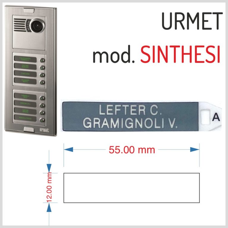 Targhette da Citofono Urmet SINTHESI – Critelli.it